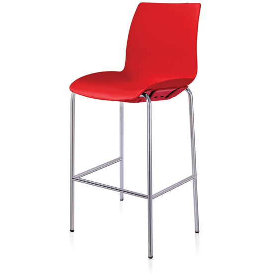 Case Visitors 4 Leg Red Poly Stool | i Office Furniture Sydney ...