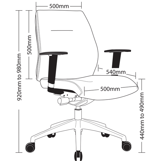 Clark Executive MB Chair with Arms – Dimension | i Office Furniture ...