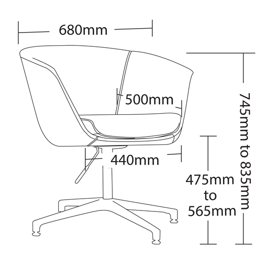 Demo Client Chair Dimensions | i Office Furniture Sydney Melbourne Brisbane