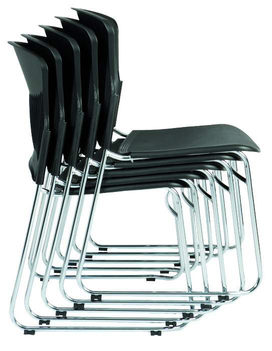 Adam Black Visitors Conference Stackable Chairs | i Office Furniture ...