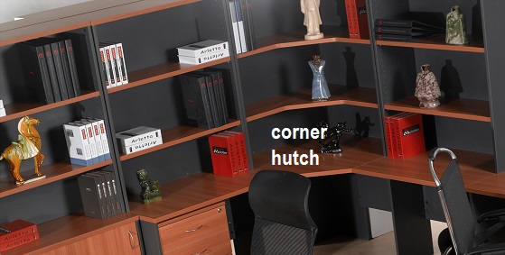 Essentials Overhead Corner Hutch 900W x 900W Colour Cherry/Charcoal | i ...