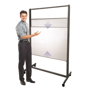 Aspire Vertical Sliding Whiteboard on Wheels | i Office Furniture ...