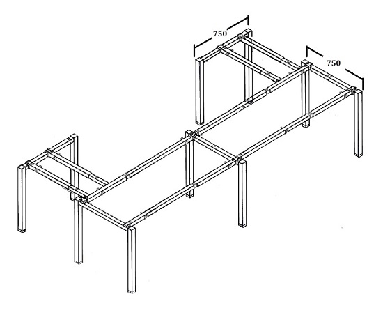 Runway U-Shape Frame white | i Office Furniture Sydney Melbourne Brisbane