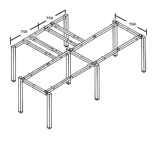 Runway T-Shape 2 way frame white | i Office Furniture Sydney Melbourne ...