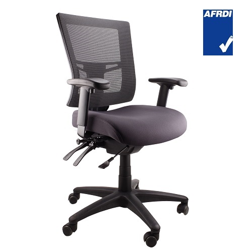 Madrid Ergonomic Mesh MB Chair with Arms Black | i Office Furniture ...