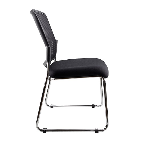 Spencer Visitors Mesh Chair Black Side View | i Office Furniture Sydney ...