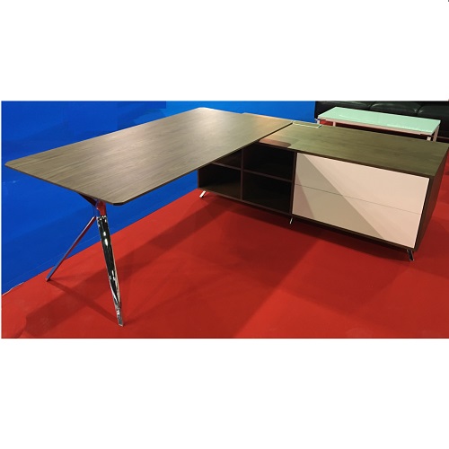 Forza Desk with Return in Dark Walnut Inside view | i Office Furniture ...