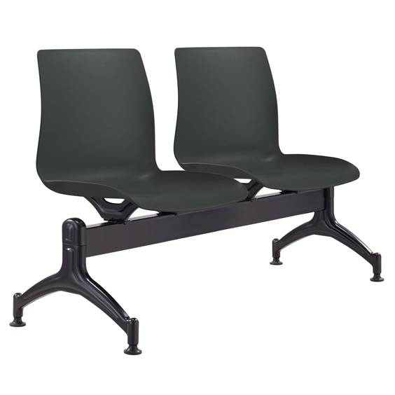 Pod Poly Beam 2 Seater Black | i Office Furniture Sydney Melbourne Brisbane
