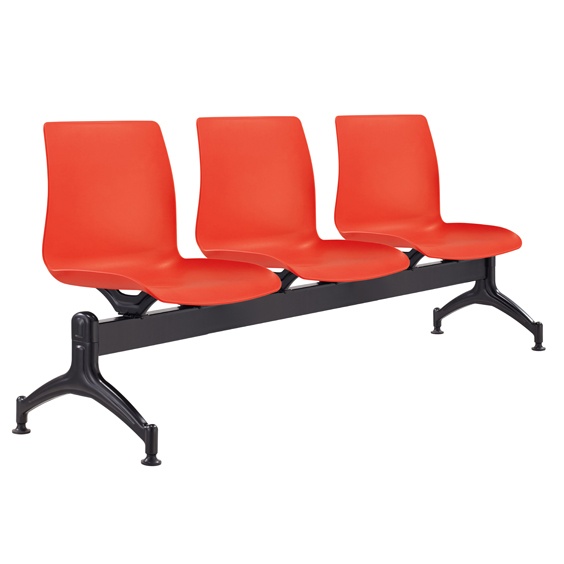 Pod Poly Beam 3 Seater Red | i Office Furniture Sydney Melbourne Brisbane