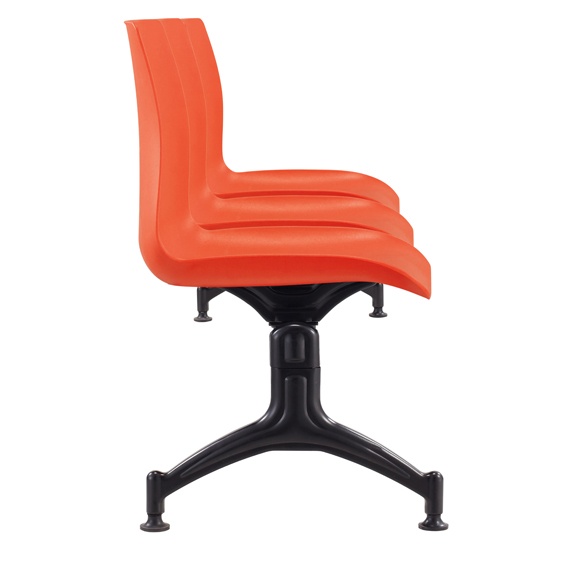 Pod Poly Beam 3 Seater Red_SIDE VIEW | i Office Furniture Sydney ...