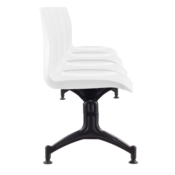 Pod Poly Beam 4 Seater White_SIDE VIEW | i Office Furniture Sydney ...