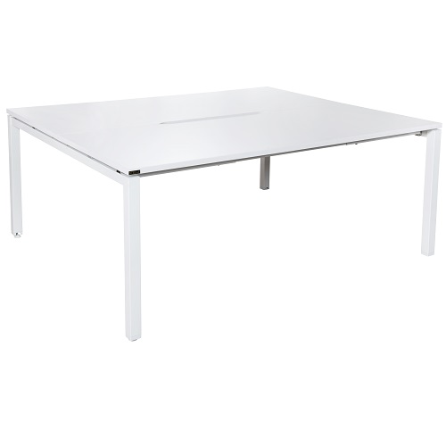 Runway Medium Office Table 1500W White Square Leg | i Office Furniture ...