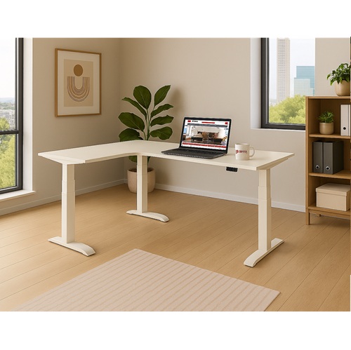AUTO Electric Height Adjustable Sit-Stand Corner Workstation Desk | i ...